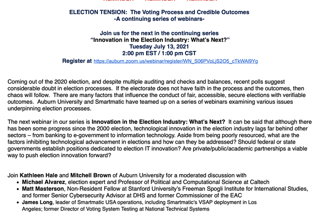ELECTION TENSION: The Voting Process and Credible Outcomes--A ...