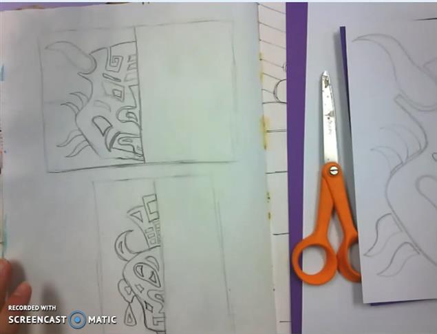 LST- Art-Notan Tribal Mask 1-DENISON