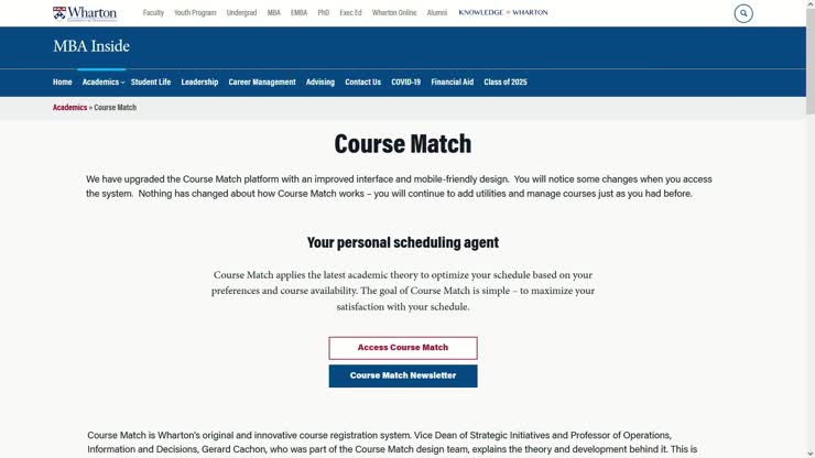 Course Match Preview