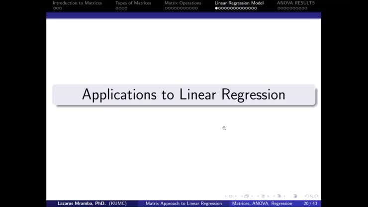 Applications to Linear Regression