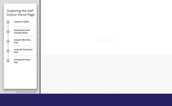 Exploring the SAP Concur Home Page