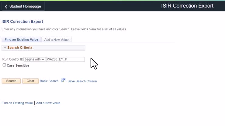 Create ISIR Corrections Files