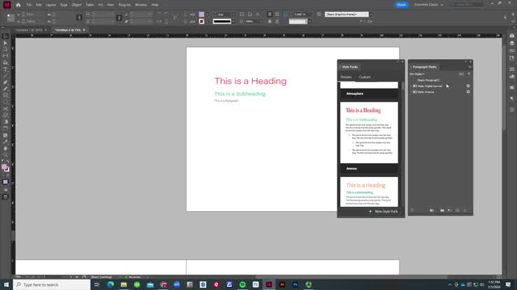 InDesign: Style Packs - Custom - Color - Spacing