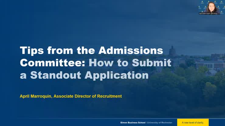 Tips from the Admissions Committee: How to Submit a Standout Application