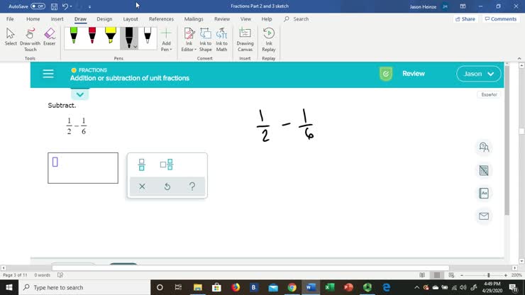 Addition or subtraction of unit fractions