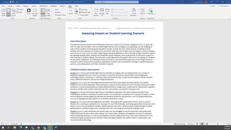 D093/D172 Overview of Task 2 Scenario