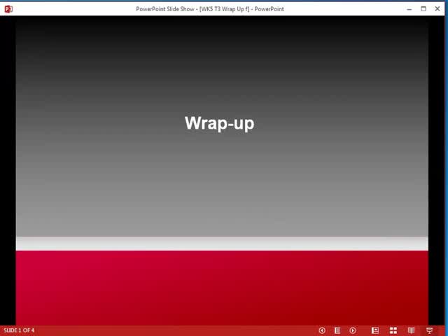 WK5 T3 Wrap-up