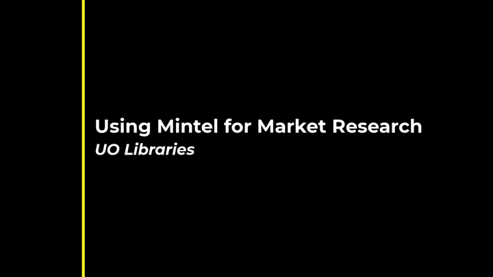 Using Mintel for Market Research