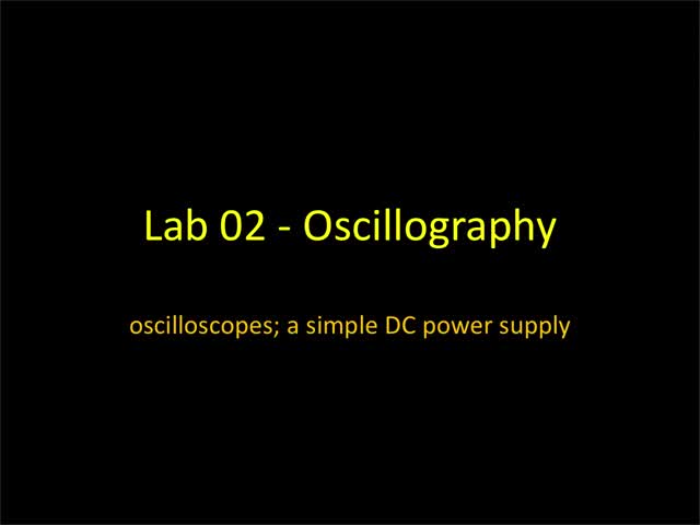Lab 02 - Oscillography