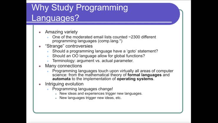 Week 1 - Programming Languages