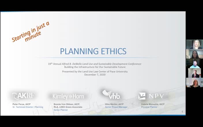 Planning Ethics (for Professional Planners) - 12-07-2020