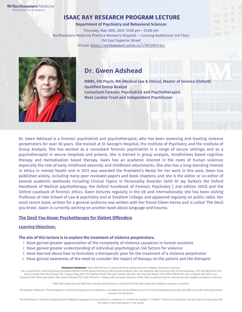 ISAAC RAY RESEARCH PROGRAM | GRAND ROUNDS | Northwestern University ...