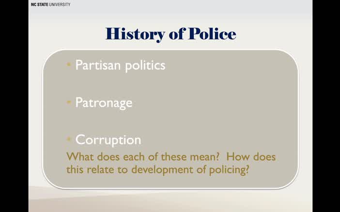 Police Lecture 3 History of Police 9.24.21