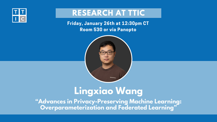 1/26/2024 - Research at TTIC - Lingxiao Wang, TTIC