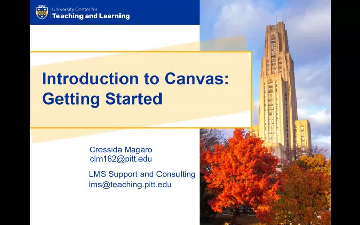 Introduction to Canvas Part 1: Getting Started - November 12, 2019