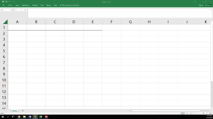 Excel table for calibration