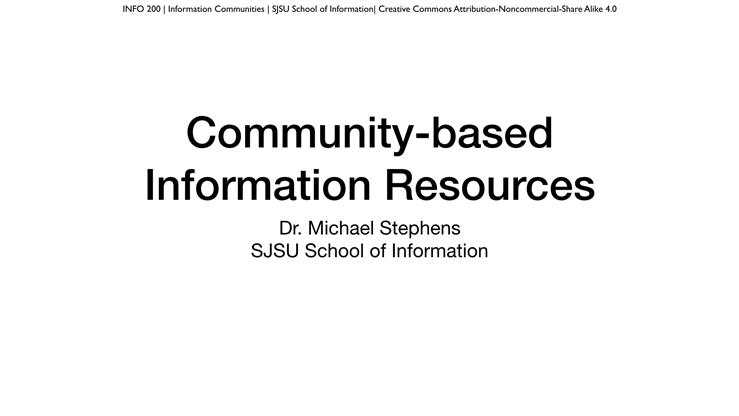 Community-based Information Resources