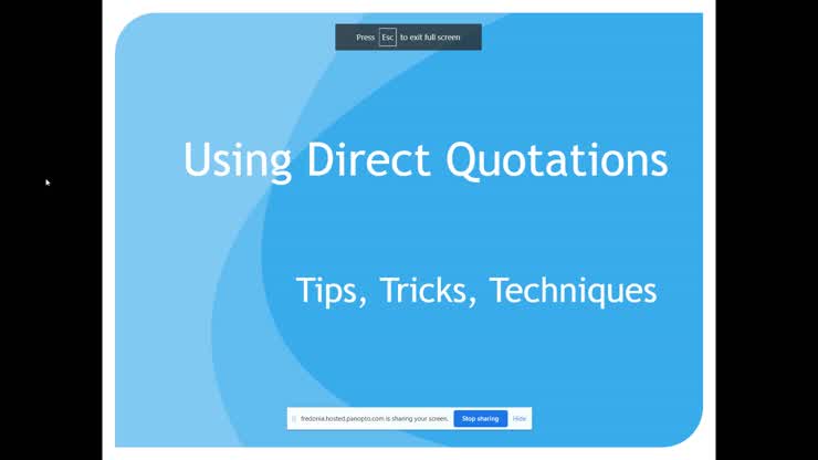 Using Direct Quotations