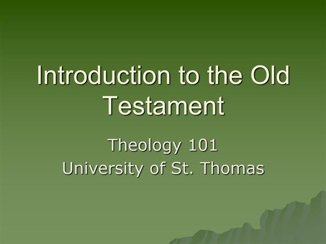 Overview of Old Testament