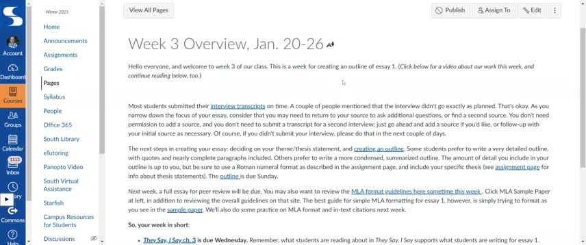 ENGL 101 Week 3 Overview W25 SSC