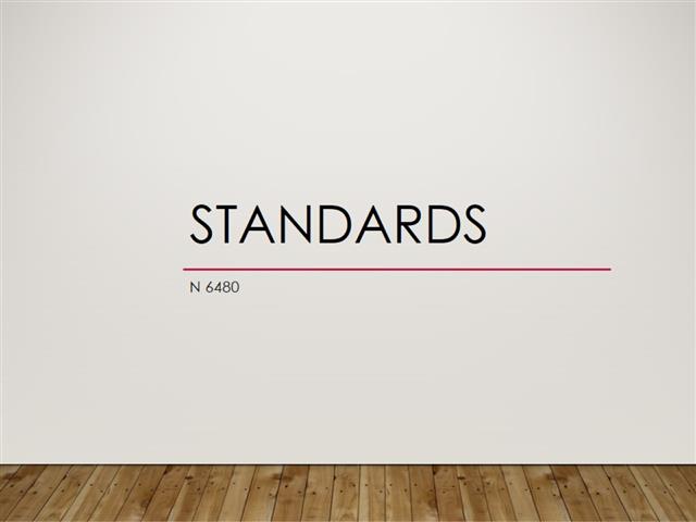 The Importance of Standards
