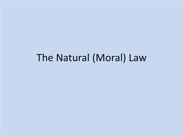 The Natural (Moral) Law