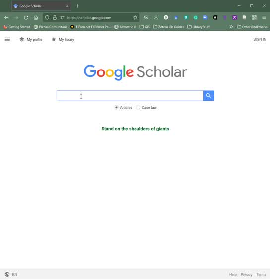Google Scholar using Boolean expressions for advanced search