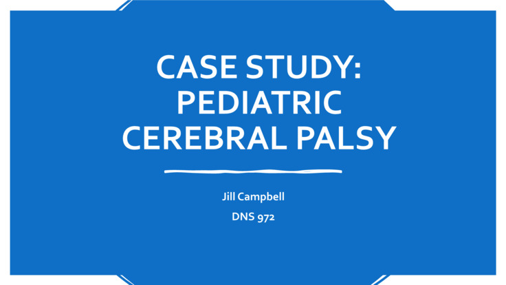 Cerebral Palsy Case Study