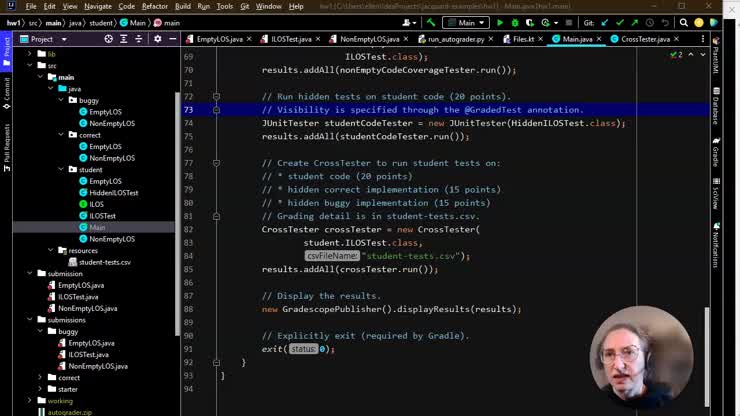 Testing the autograder locally