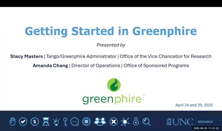 Getting Started in Greenphire - April 29 2025