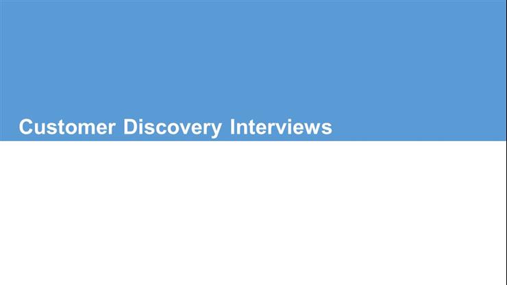**Customer Discovery Interviews