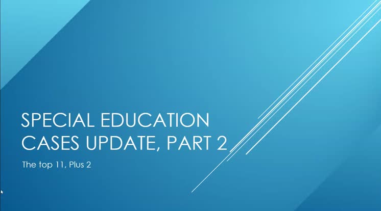 SPED Cases Update, Part 2