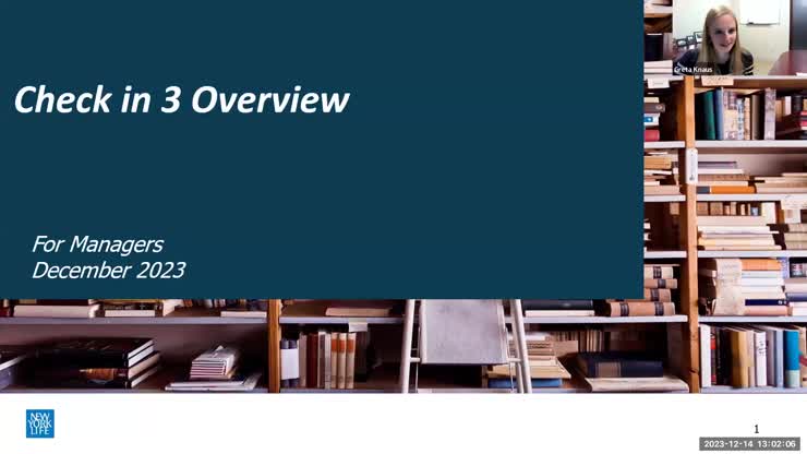Check in 3 Overview Webinar for Managers