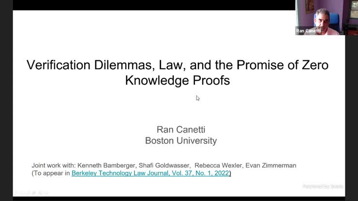 Ran Canetti- IDEAL- CS+Law: - Definitions for Algorithms 5/28/21@11:00 ...
