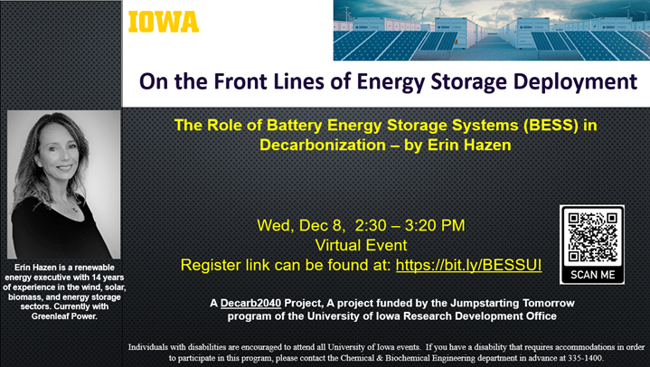 Battery Energy Storage Systems (BESS) - Role in Decarbonization - Erin ...