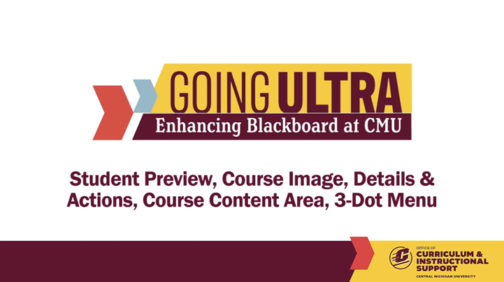 02 Student Preview, Course Image, Details & Actions, 3-Dot Menu