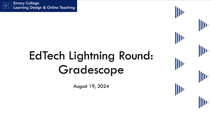Edtech Lightning Round: Gradescope Fall 24