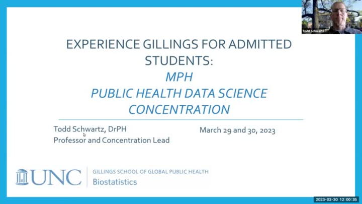 UNC MPH Public Health Data Science Virtual Admitted Students Session ...