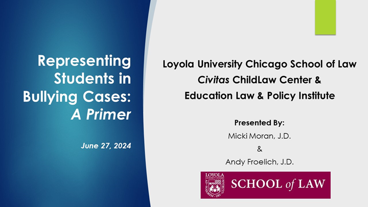 Representing Students in Bullying Cases: A Primer for Attorneys
