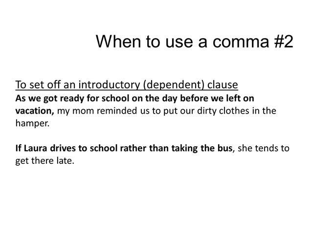 Commas 3