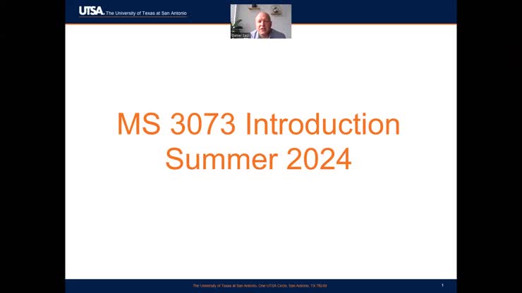 MS 3073 Introduction