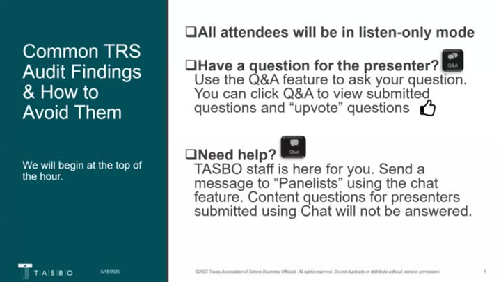 Common TRS Audit Findings & How to Avoid Them