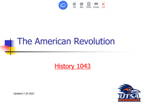 The American Revolution, part 1