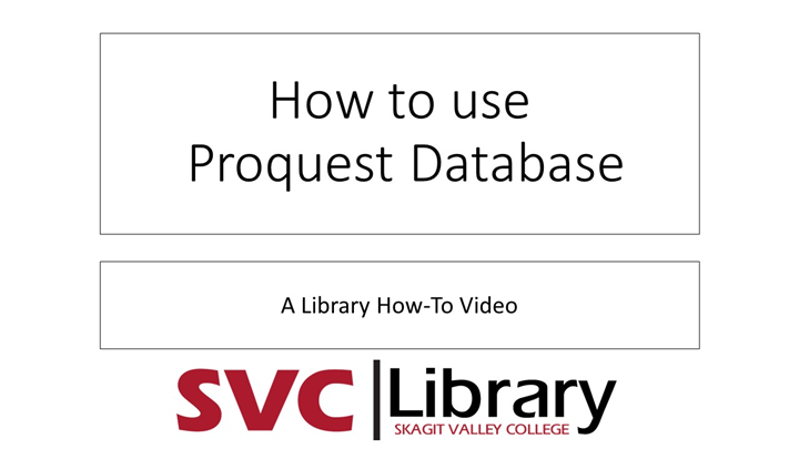 Using Proquest Database