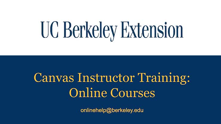Canvas Instructor Training - Online Courses