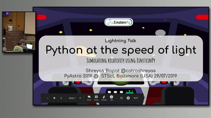 Day 1 Lightening Shreyas Bapat - Python at the Speed of Light - Simulating Relativity using ...