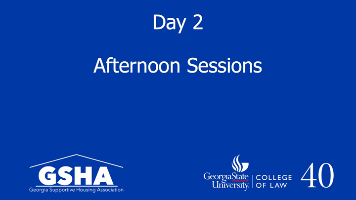 Day 2 - Afternoon Sessions