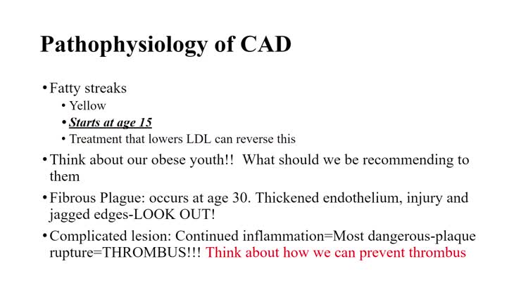 CAD Coronary Syndrome