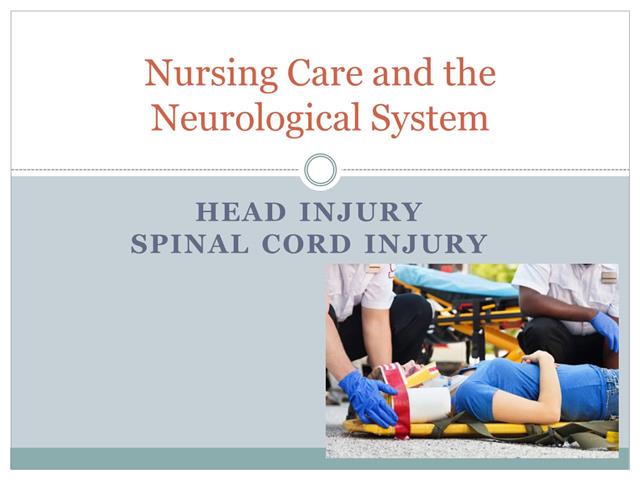 Neuro Lecture 4 (Head and Spinal Cord Injury)