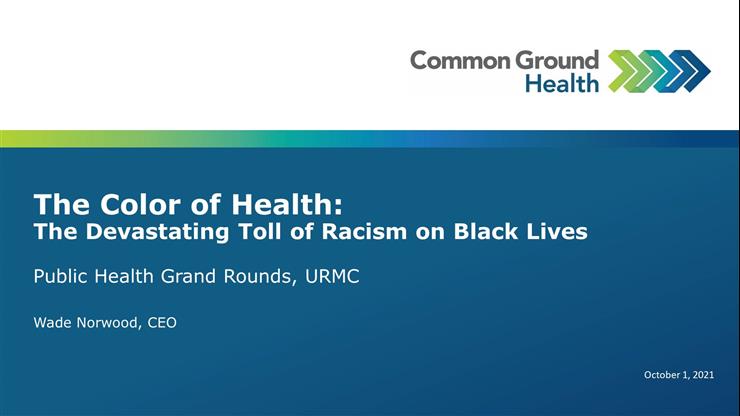 Public Health Grand Rounds - 10-01-21 - The Color of Health